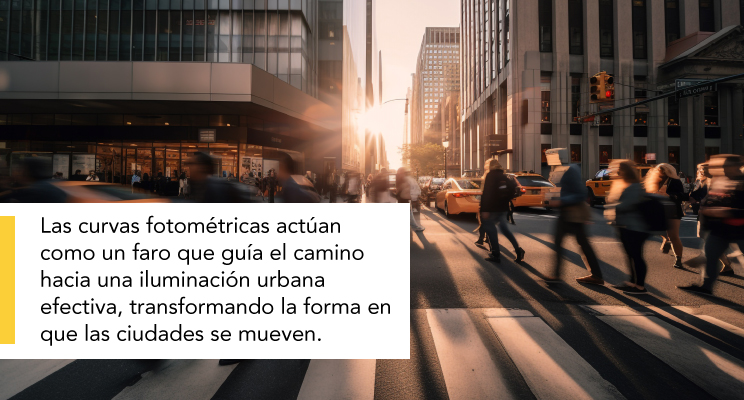 ¿Qué son las curvas fotométricas para iluminación urbana?